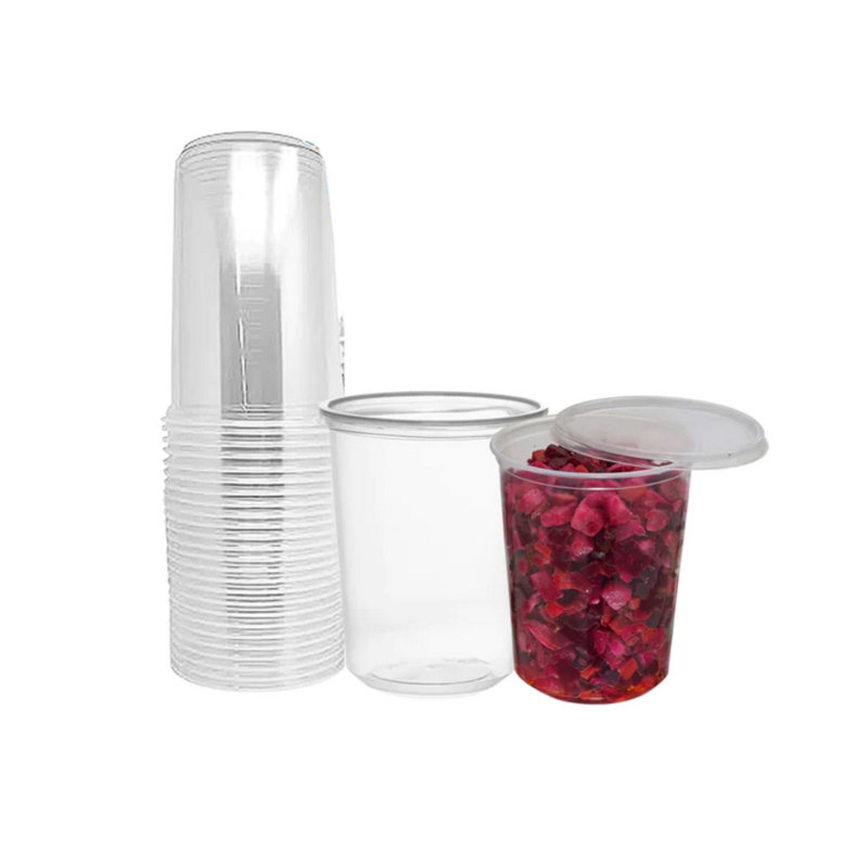 Nicole Fantini Lightweight Clear Plastic Round Deli Container with Lids ...