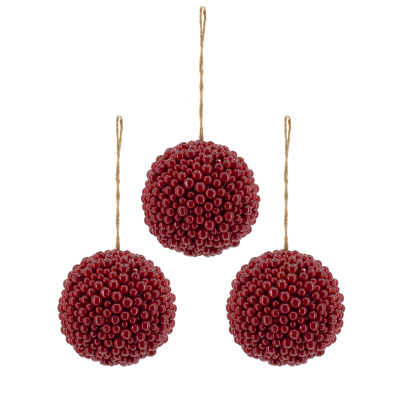 The Holiday Aisle® Set of 3 Red Berry Ball Ornament | Wayfair
