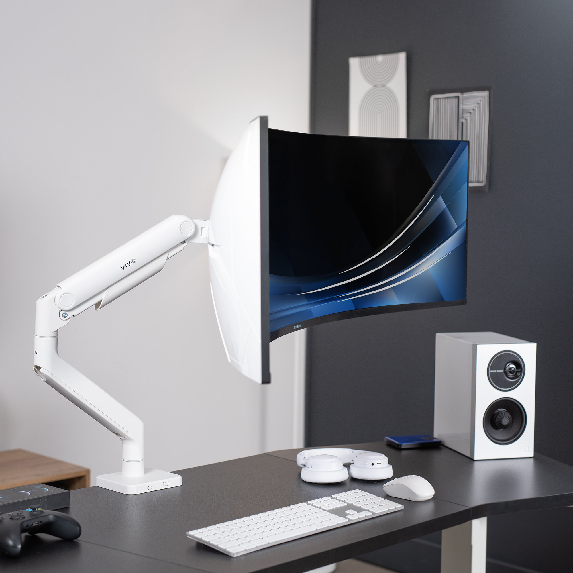 VIVO Heavy Duty Single Gaming Monitor Desk Mount, Fits Ultrawides up to ...