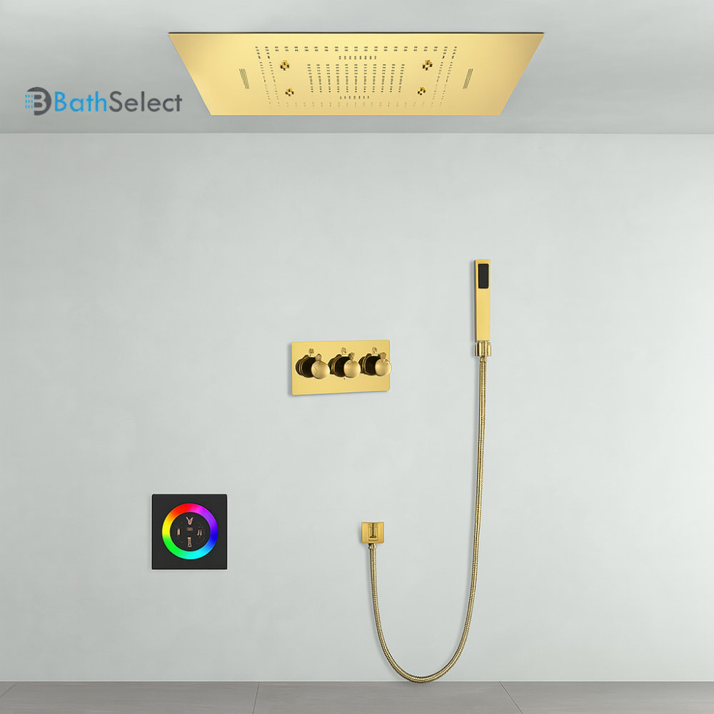 BathSelect Lecce LED Musical Touch Panel Controlled Thermostatic ...