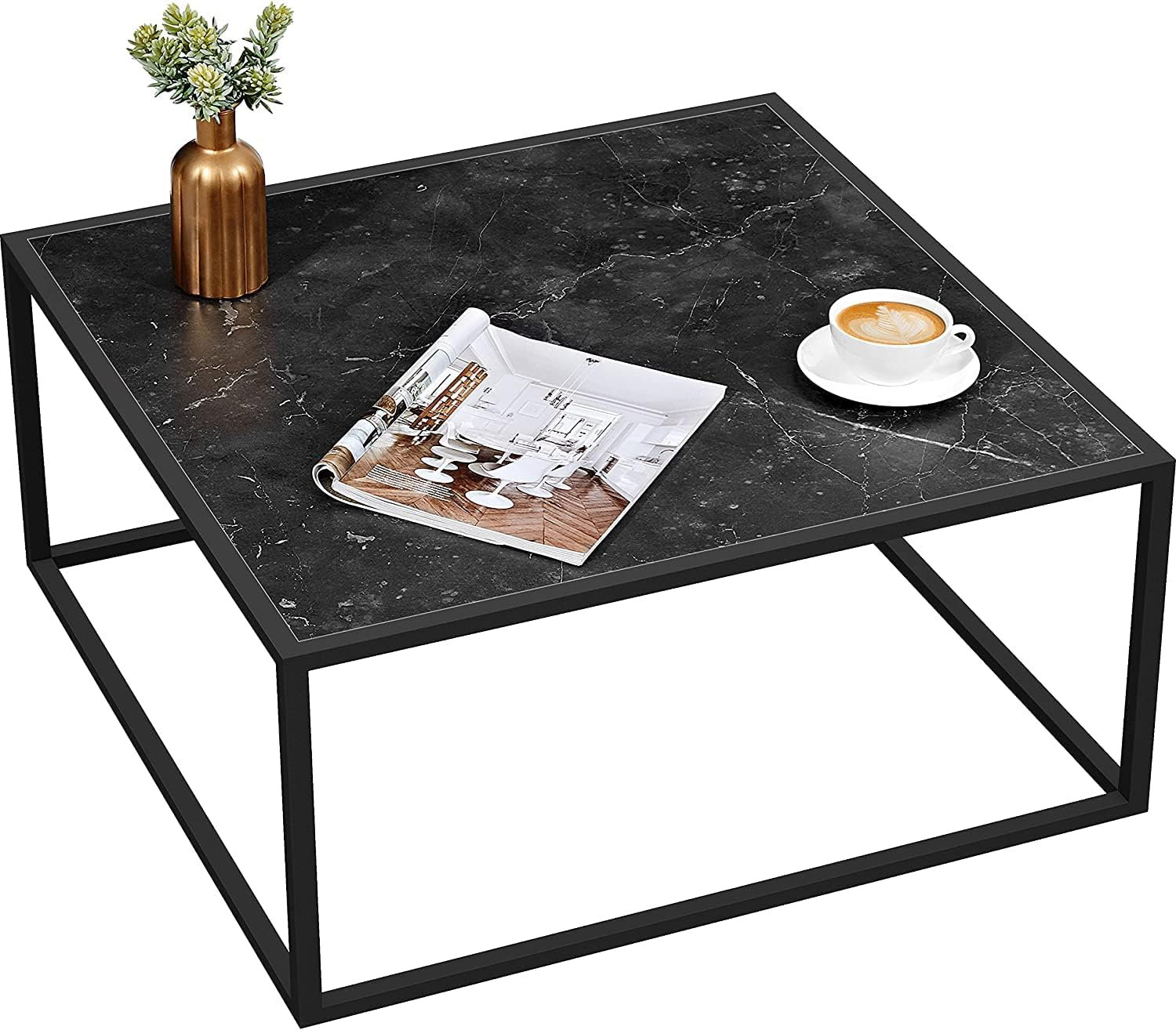 Wrought Studio™ Coffee Table Small Square Coffee Table Simple Modern ...