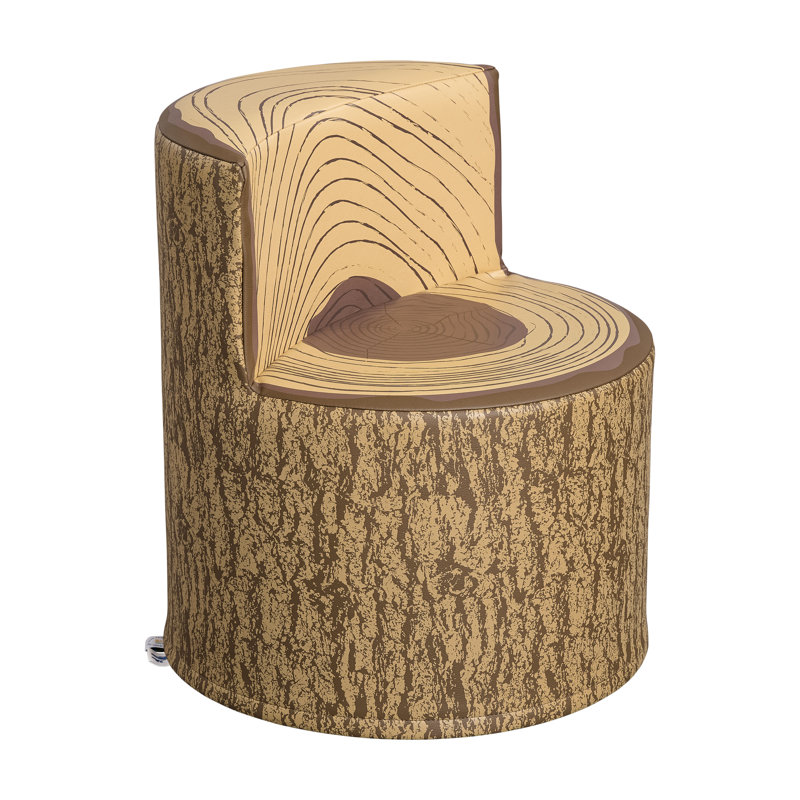 ECR4Kids SoftZone Tree Log Chair, Chocolate | Wayfair