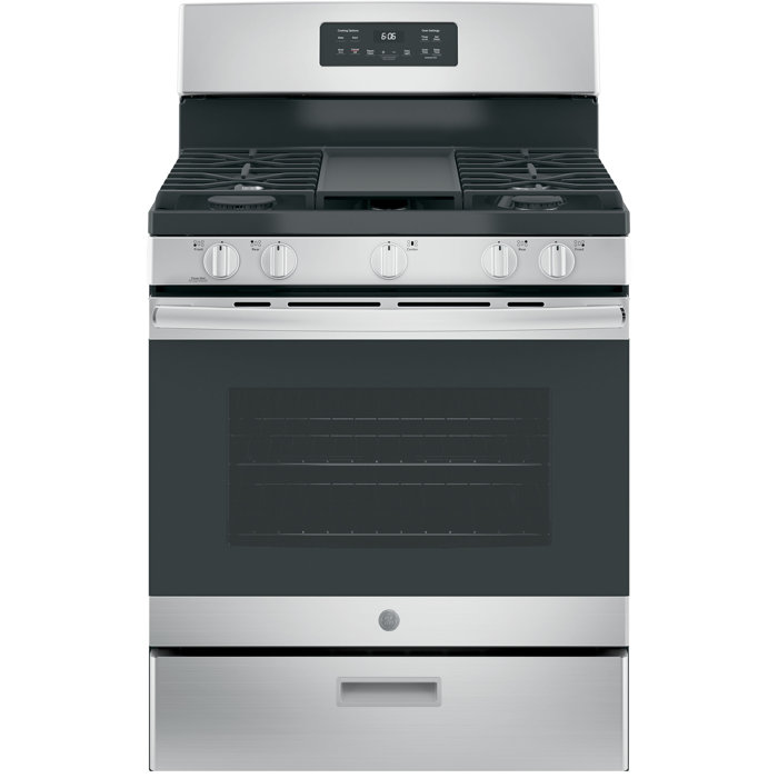 GE Appliances 30" 5 cu ft. Freestanding Gas Range with Griddle ...
