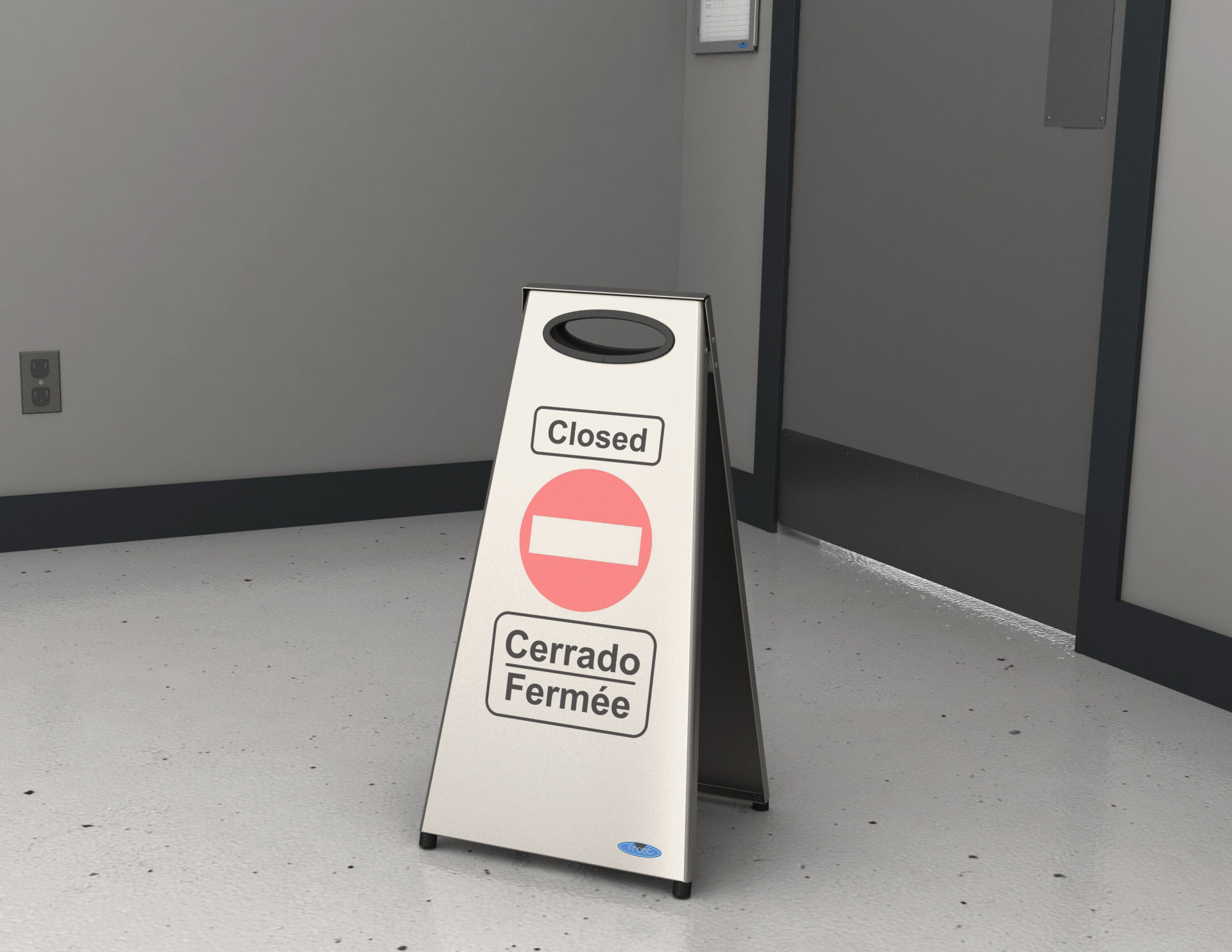 Frost Products STAINLESS STEEL CLOSED NO ENTRY FLOOR SIGN - Wayfair Canada