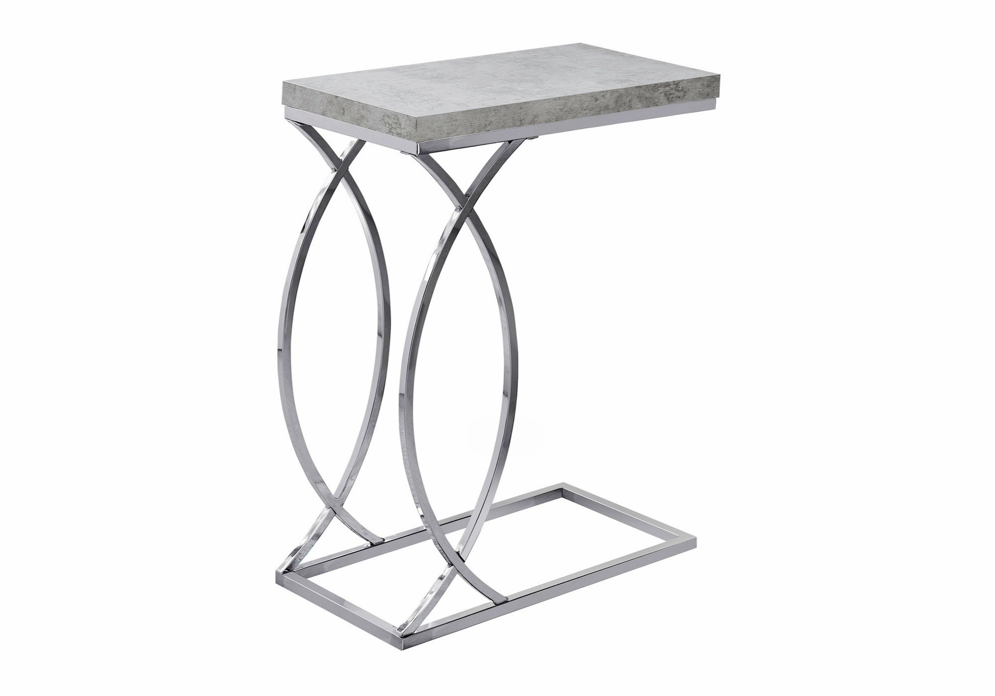 Latitude Run® Accent Table With Metal Base, C-Shaped End Table, Side ...