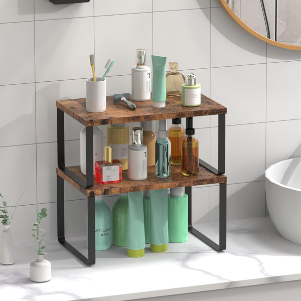 17 Stories Set Of 4 Counter Shelves Kitchen Stackable Cabinet Shelf ...