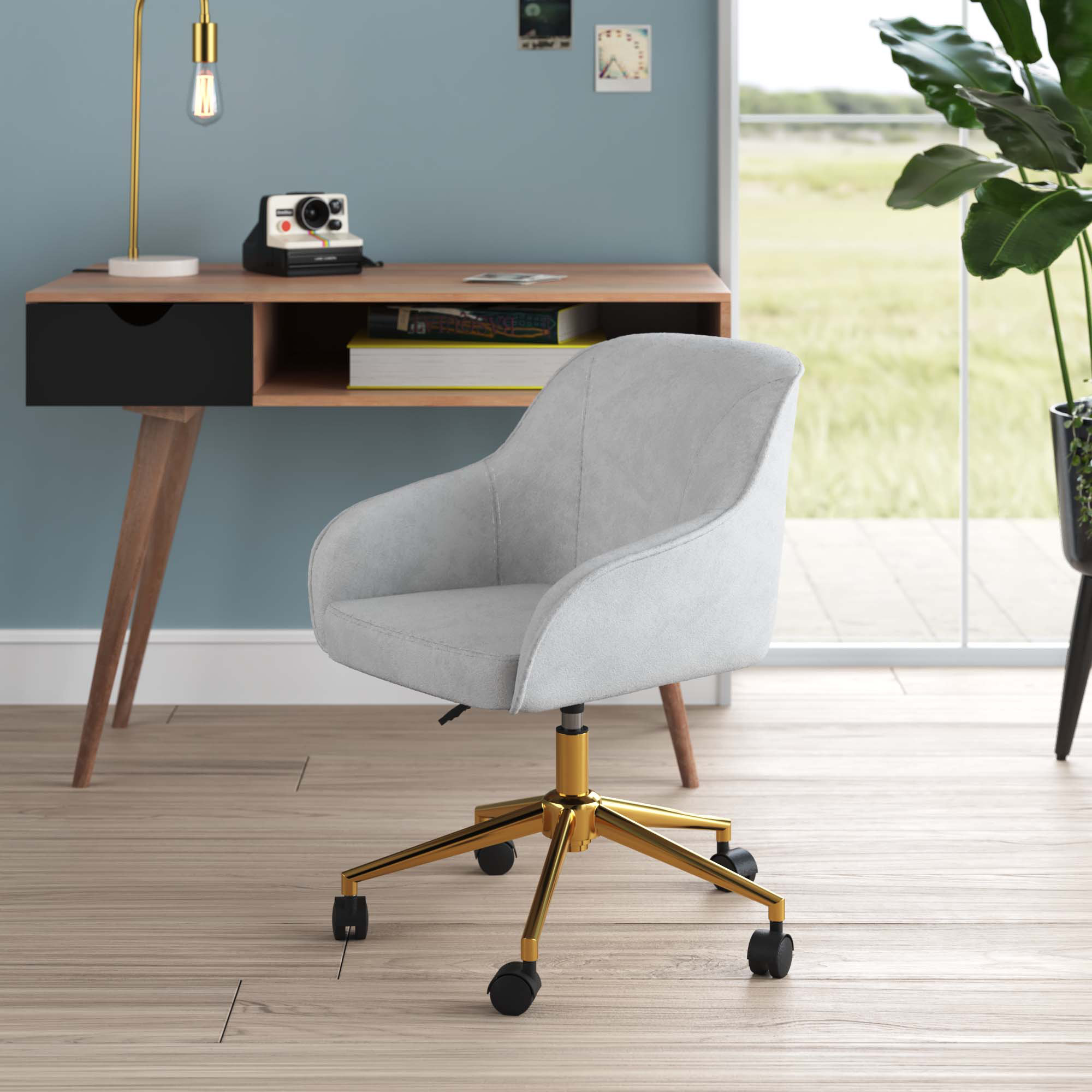Hykkon Jace Velvet Office Chair & Reviews | Wayfair.co.uk