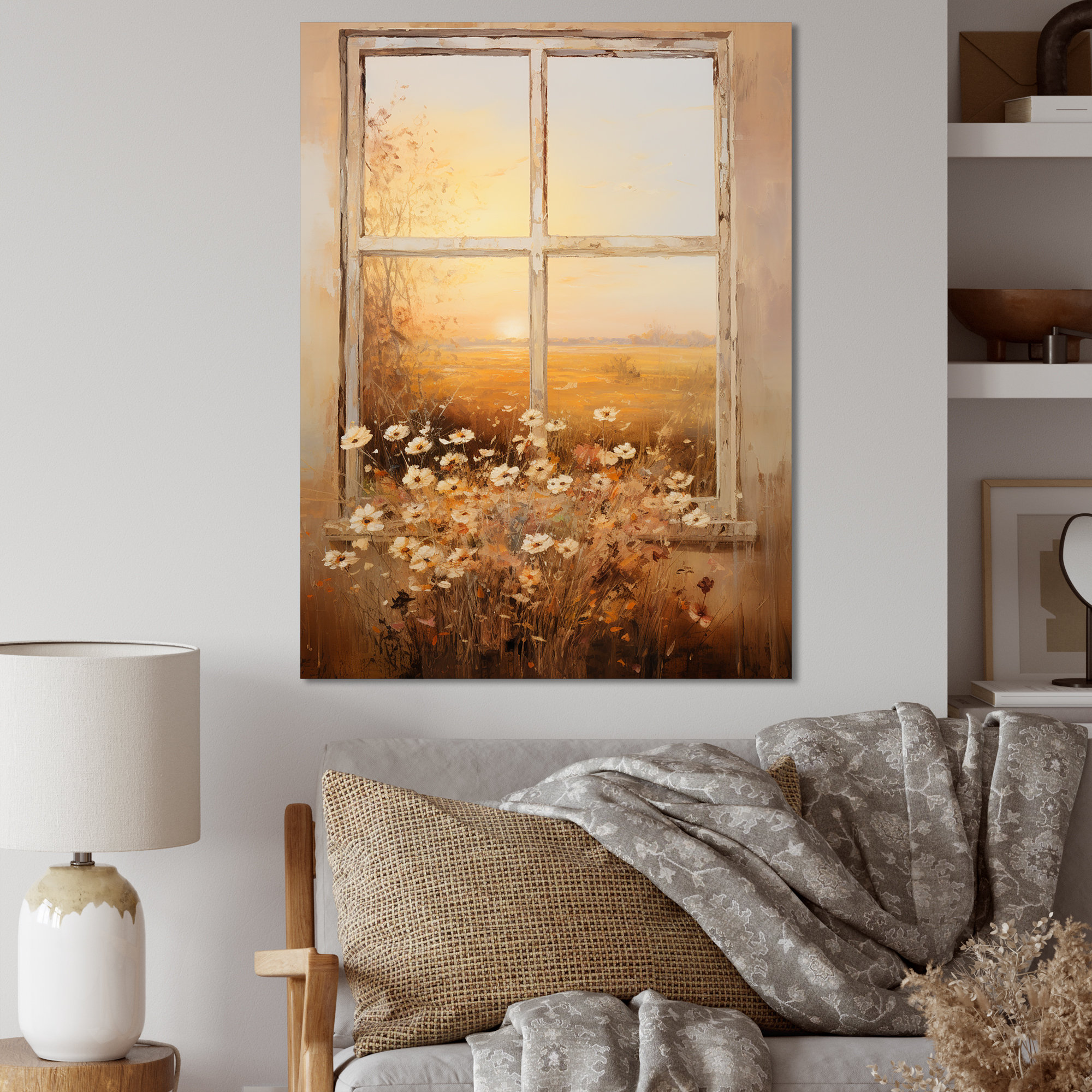 Winston Porter Vintage Floral Meadow Windows View 5 - Meadow Wall Art ...