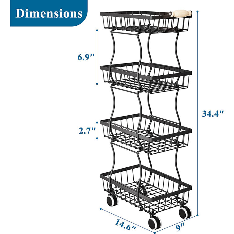 Fish hunter Chariot de rangement pour fruits et légumes - Wayfair Canada