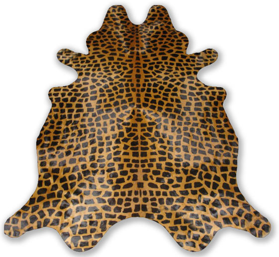 Pergamino Giraffe Print Cowhide Rug – Genuine Leather Area Rug | Wayfair