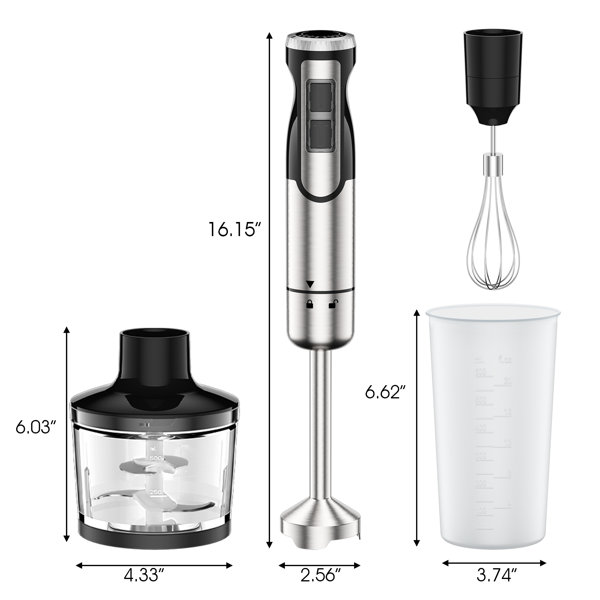 ODIFORGO Variable Speed Hand Immersion Blender With Accessories ...