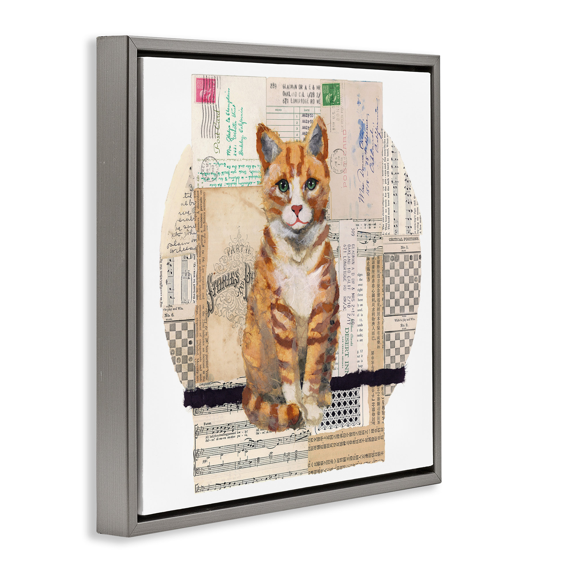 Winston Porter Orange Cat Collage Canvas Wall Art by Nancy Overton ...