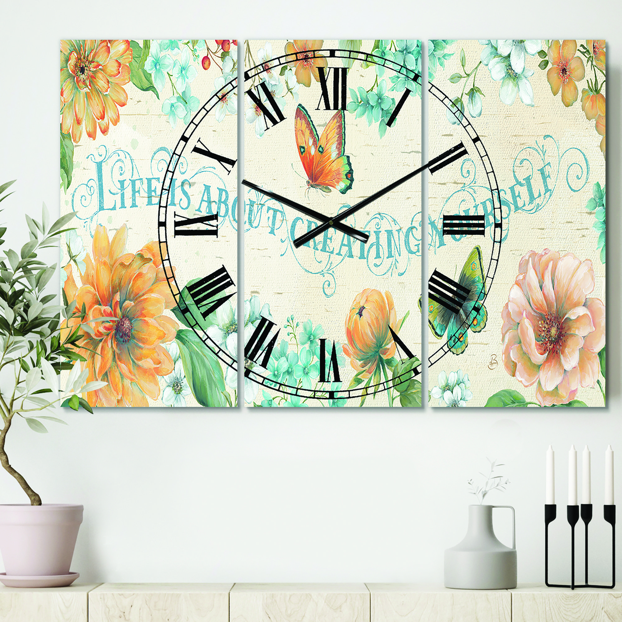 The Twillery Co.® Swigart Oversized Farmhouse Wall Clock | Wayfair