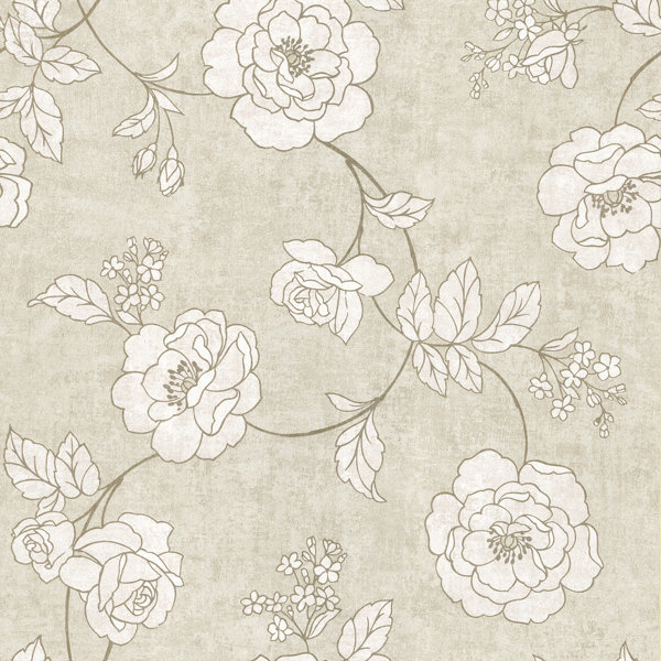 Brewster Home Fashions Serene Floral / Flower Roll | Wayfair