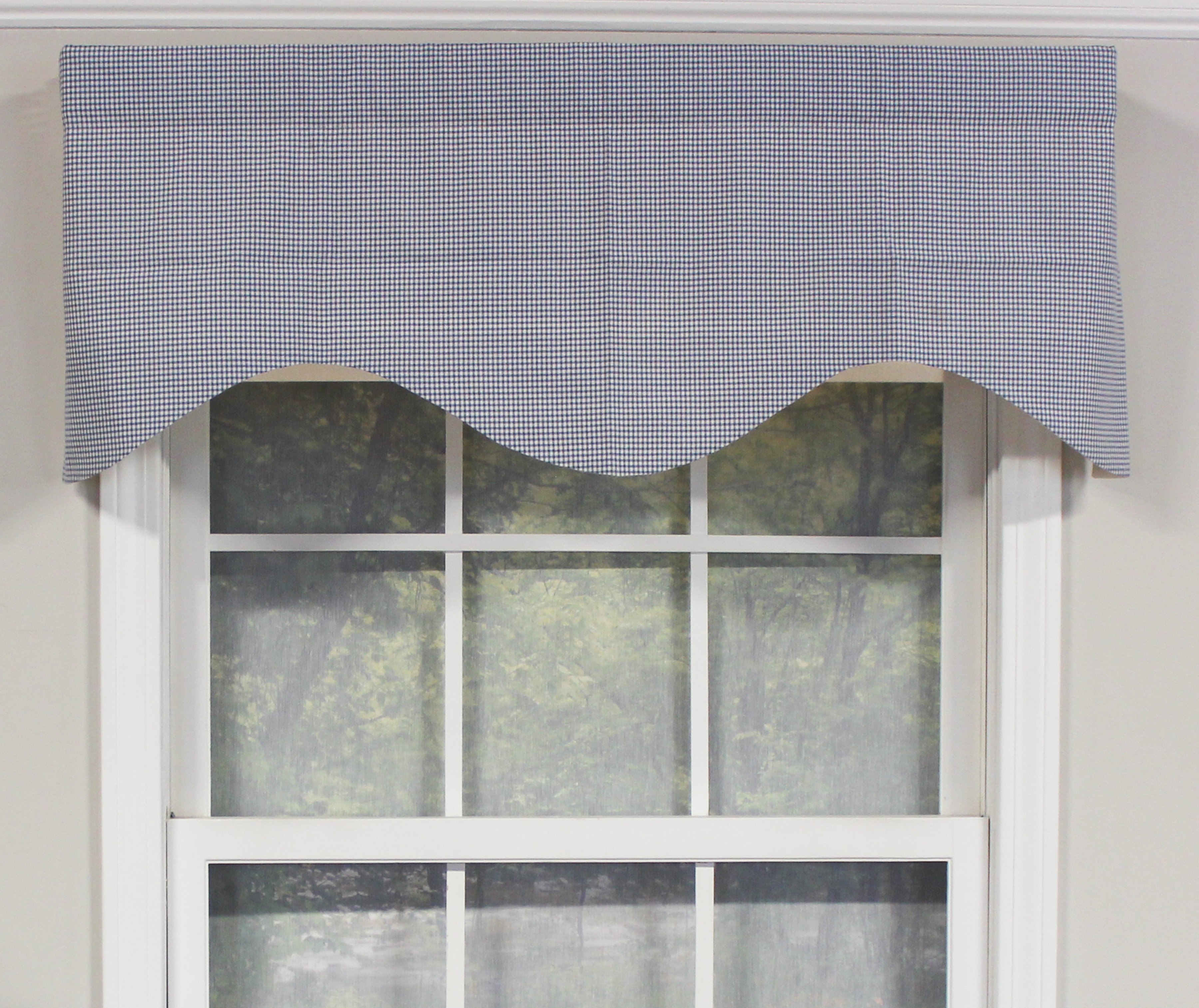 East Urban Home Crossroads Cornice Valance Denim Blue | Wayfair