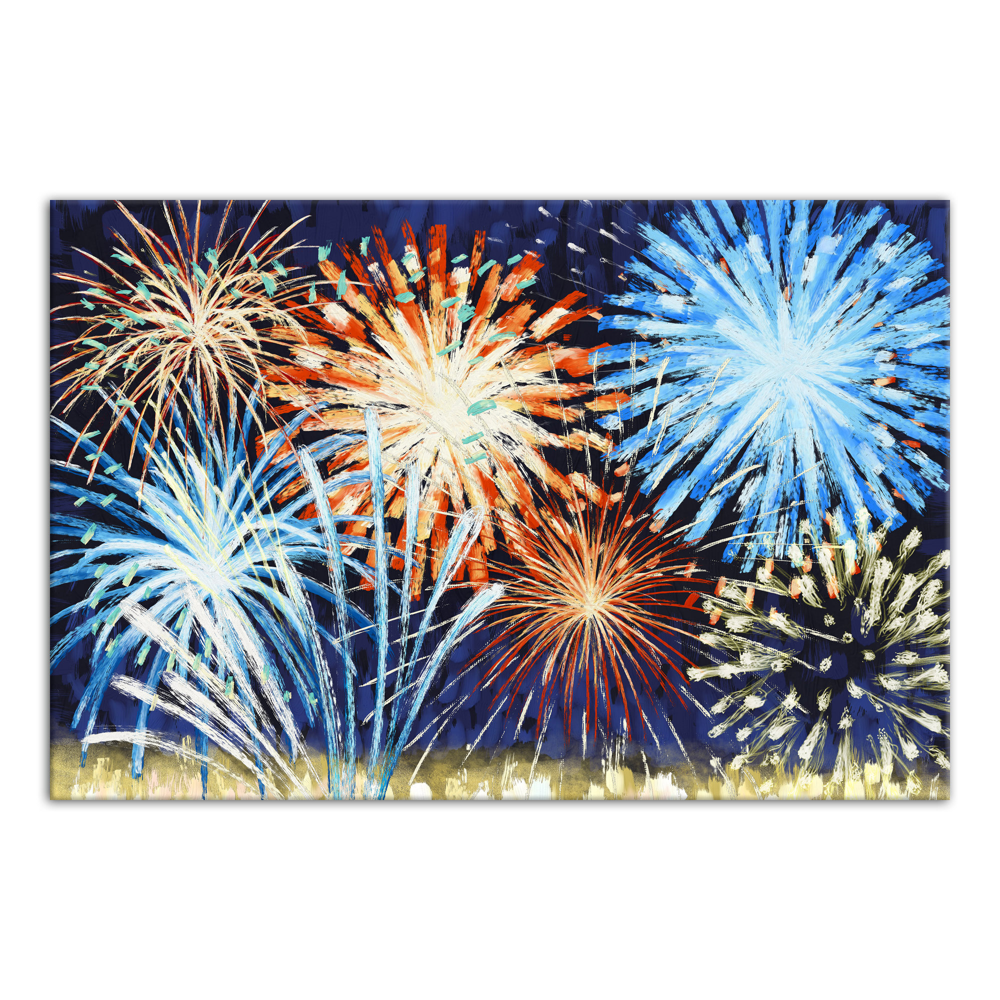 Wrought Studio™ Firework Sky Print on Canvas - Wayfair Canada