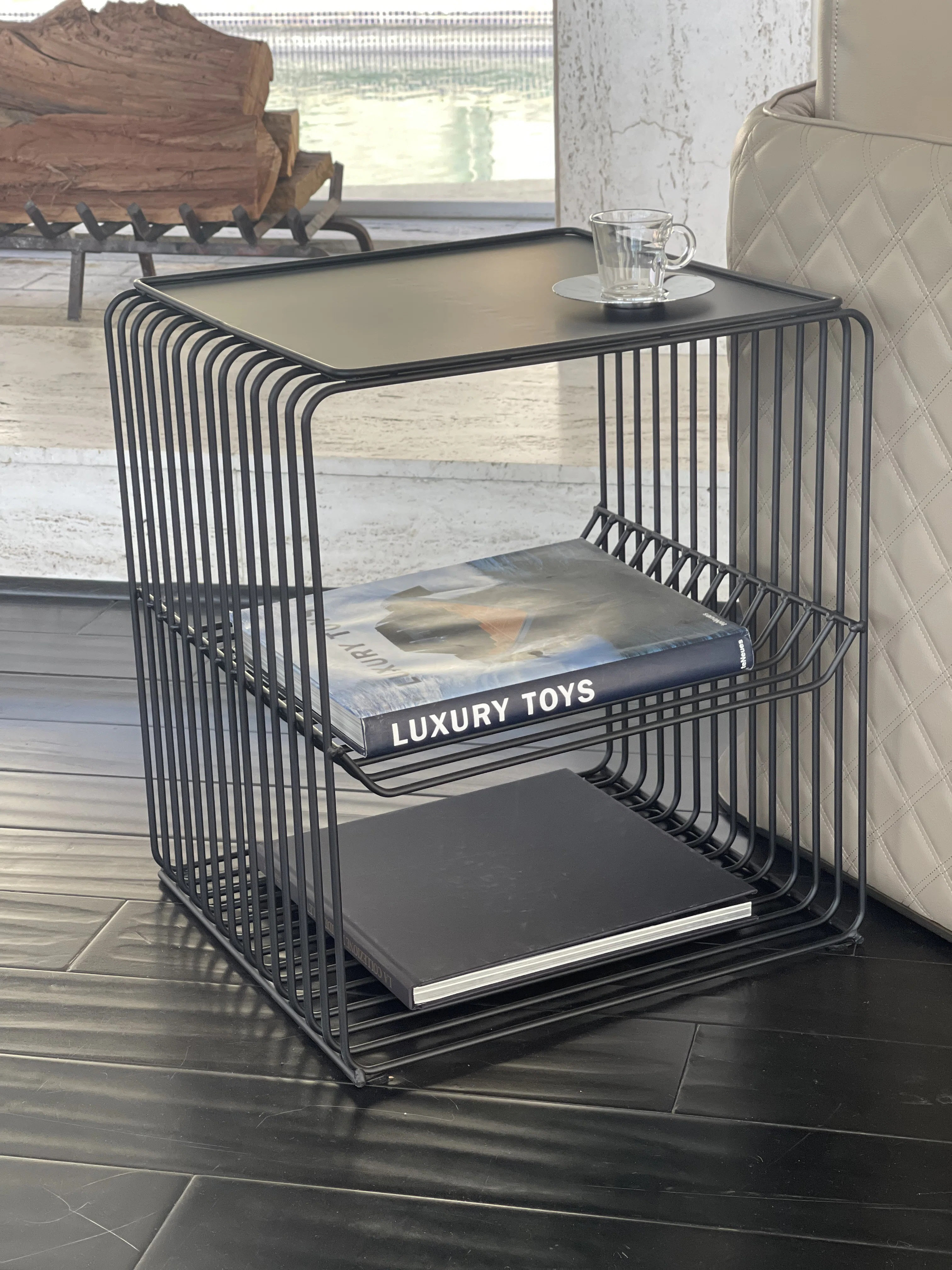 George Oliver Lucillie Steel Sled End Table with Storage & Reviews ...