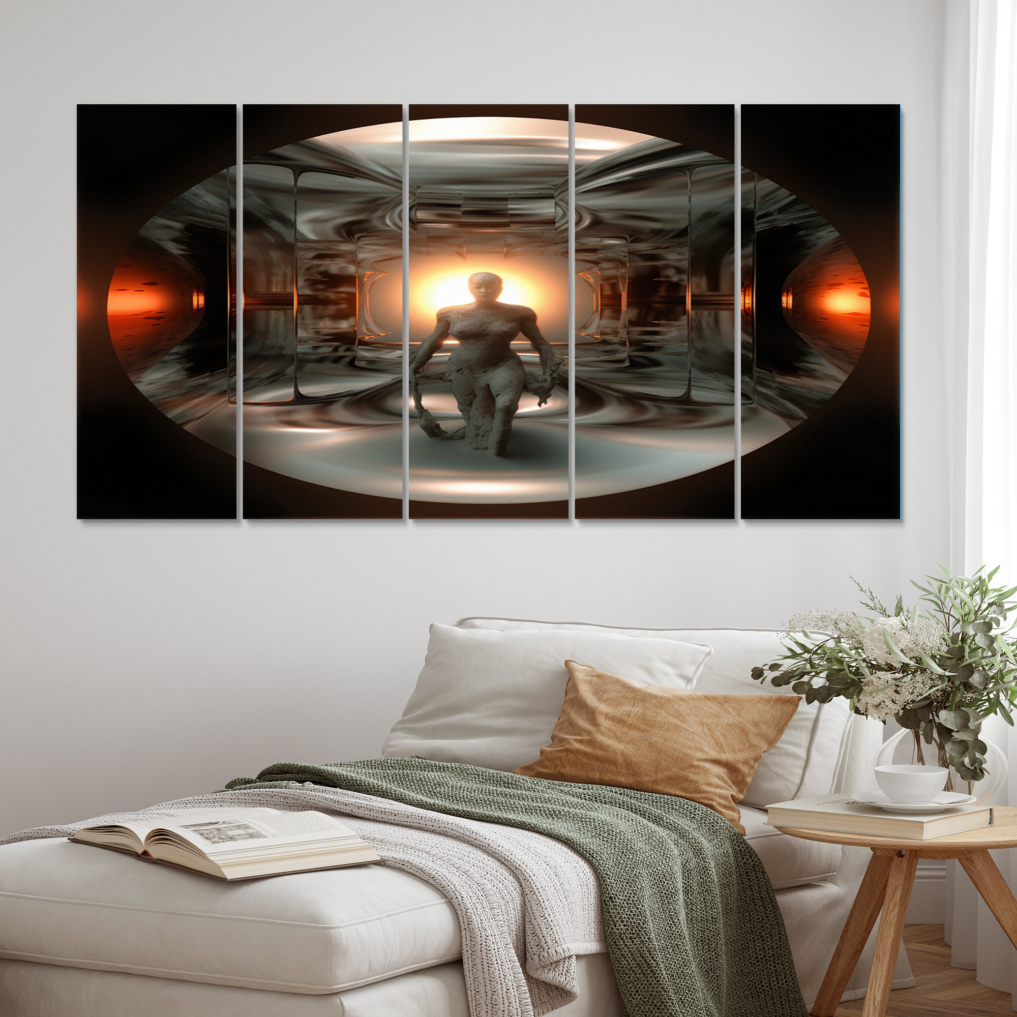 Trinx A.I. Sci-Fi Dreams Of Singularity II - Robot Wall Decor - 5 Equal ...