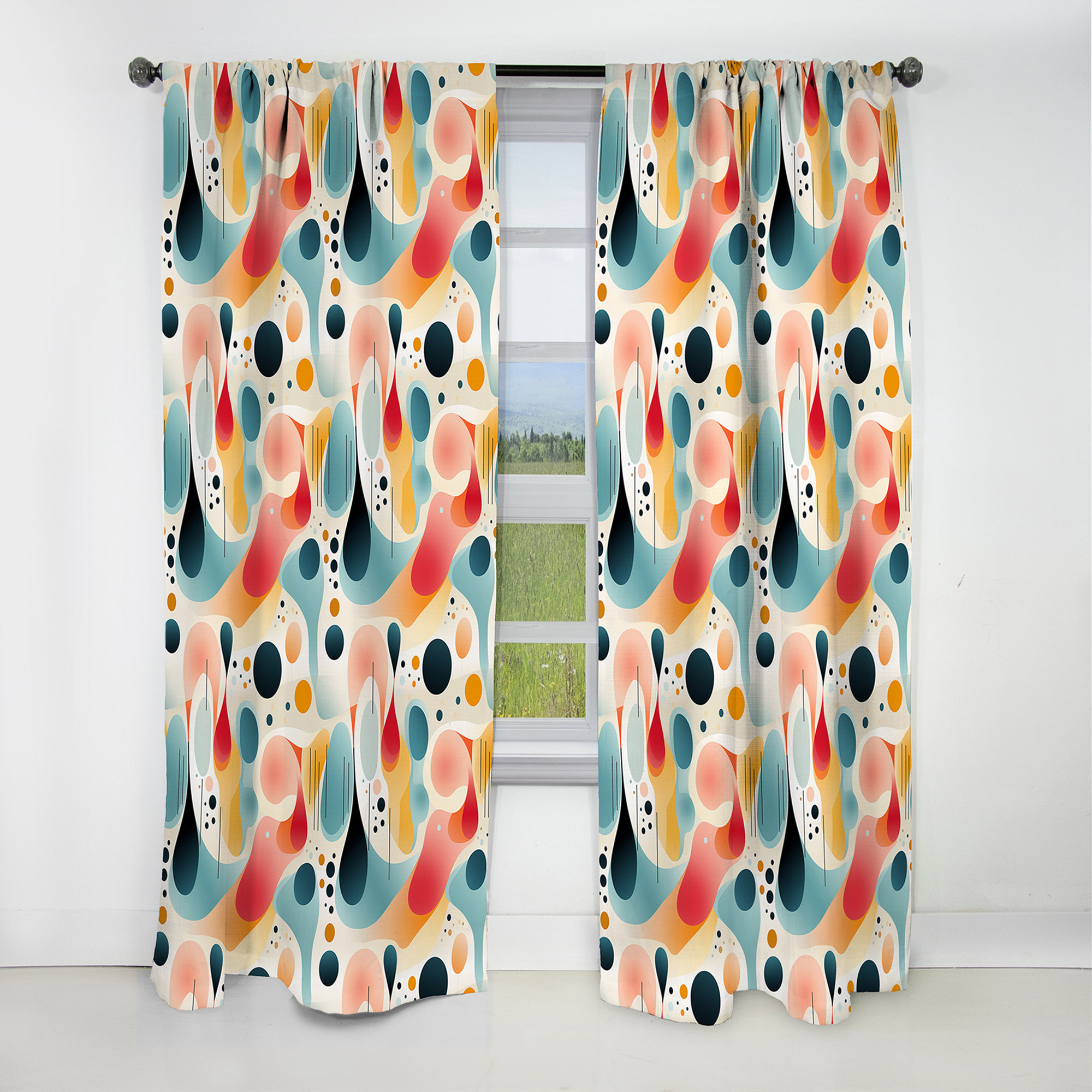 Design Art Minimalist Abstraction - Abstract Curtain - Blackout ...