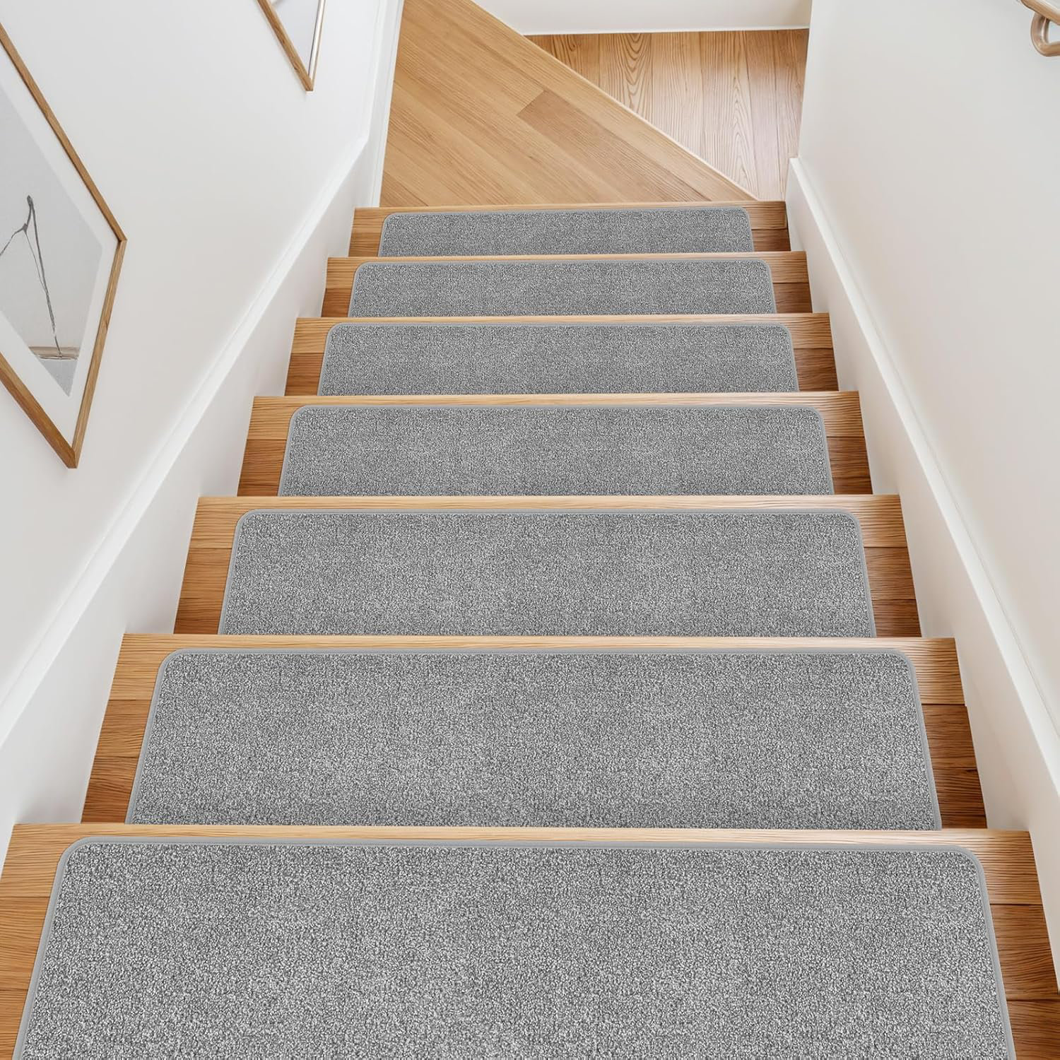 Hokku Designs 15PCS 30"X8" Soft Stair Treads Non-Slip Carpet Stair ...