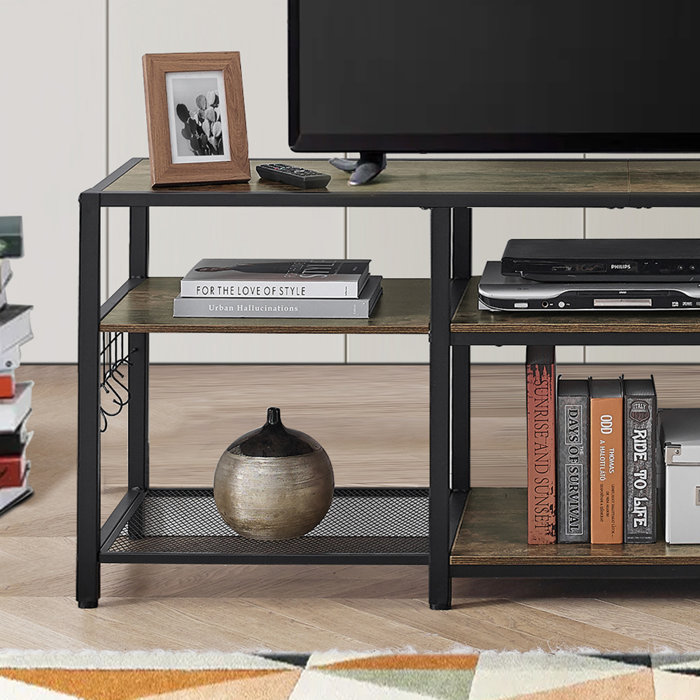 17 Stories Racavan TV Stand Entertainment Center Media Console with 3 ...