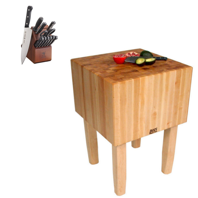 John Boos Butcher Blocks Solid Wood Prep Table | Wayfair