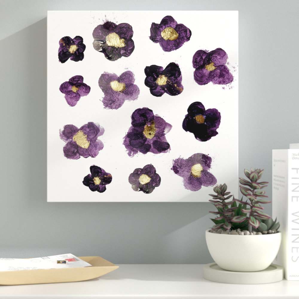 Latitude Run® 'Her Garden Amethyst' Painting Print on Wrapped Canvas ...