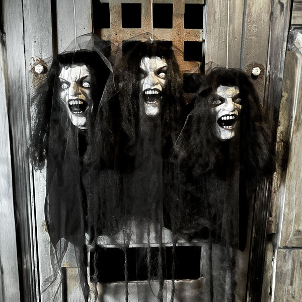 Haunted Hill Farm Animatronic Floating Demon Bride Heads for covered ...
