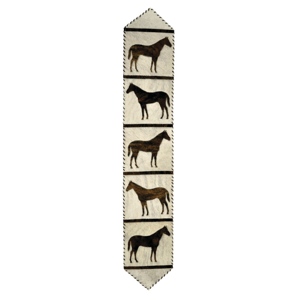 DBK White / Ivory / Brown / Black TABLE RUNNER HORSES | Wayfair