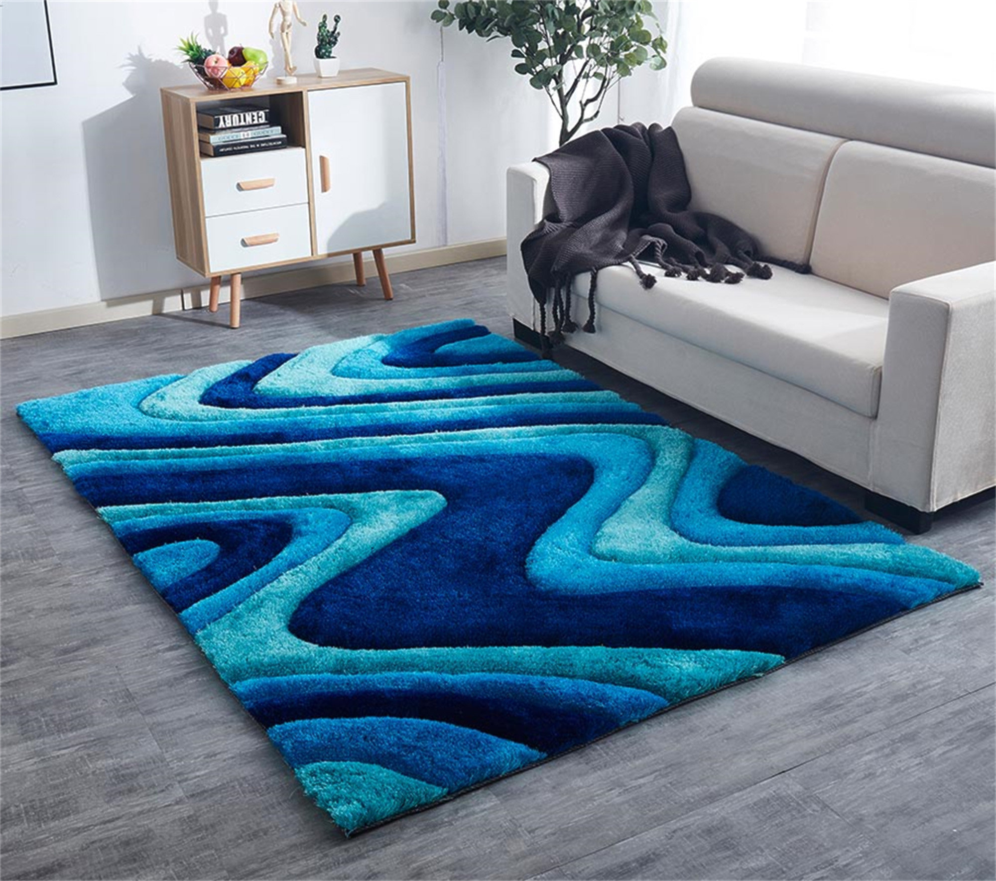 Wrought Studio™ "3D Shaggy" Hand Tufted Area Rug | Wayfair