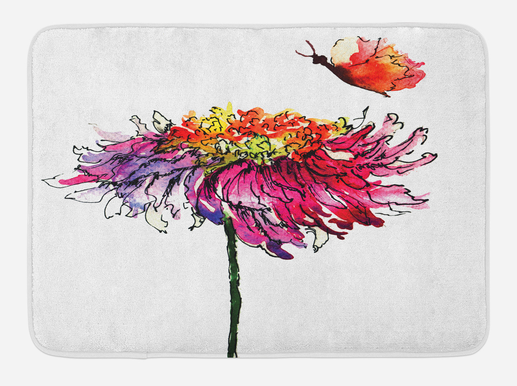 East Urban Home Kinesha Bath Mat with Non-Slip Backing | Wayfair