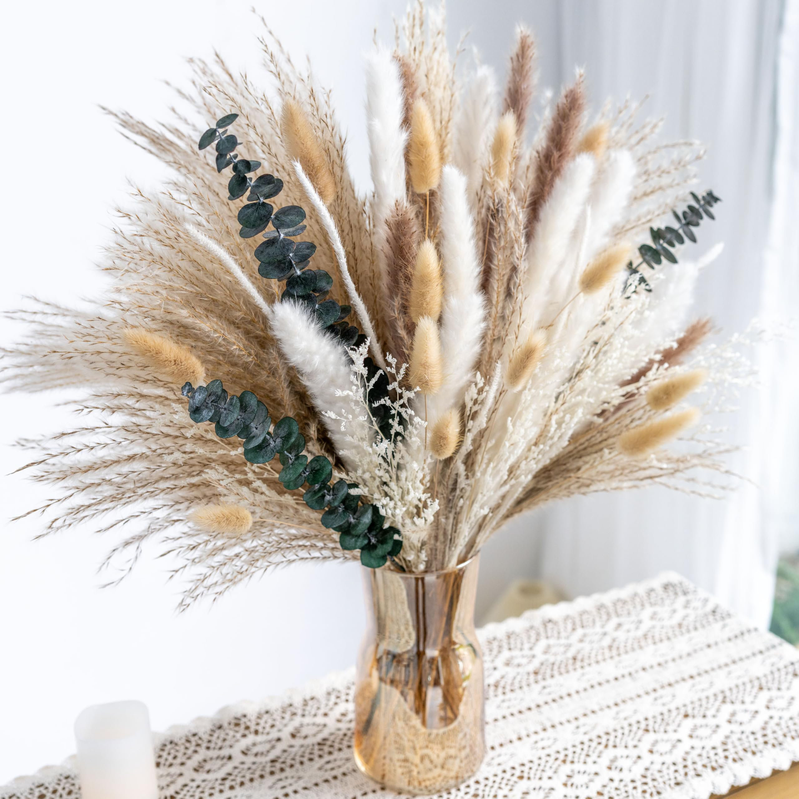 Primrue Pampas Grass Decor,Dried Pampas Grass Mix Bouquet | Dried ...