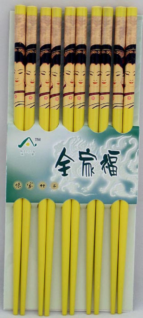 Wildon Home® 5 Pairs (10 Pcs) Chopsticks W. Japanese Geisha Painting ...