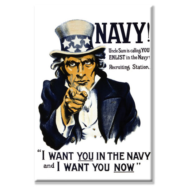 Buyenlarge Navy! Uncle Sam is Calling You--Enlist in The Navy! Vintage ...