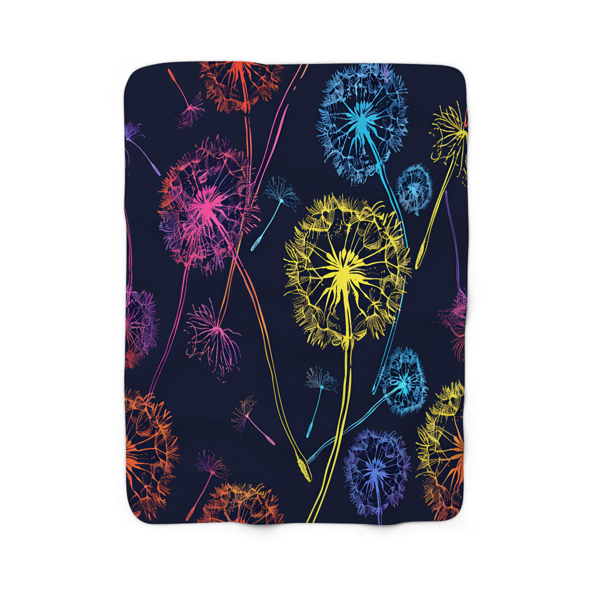 MentionedYou Neon Disco Dandelion Burst - 1 Piece Premium Sherpa ...