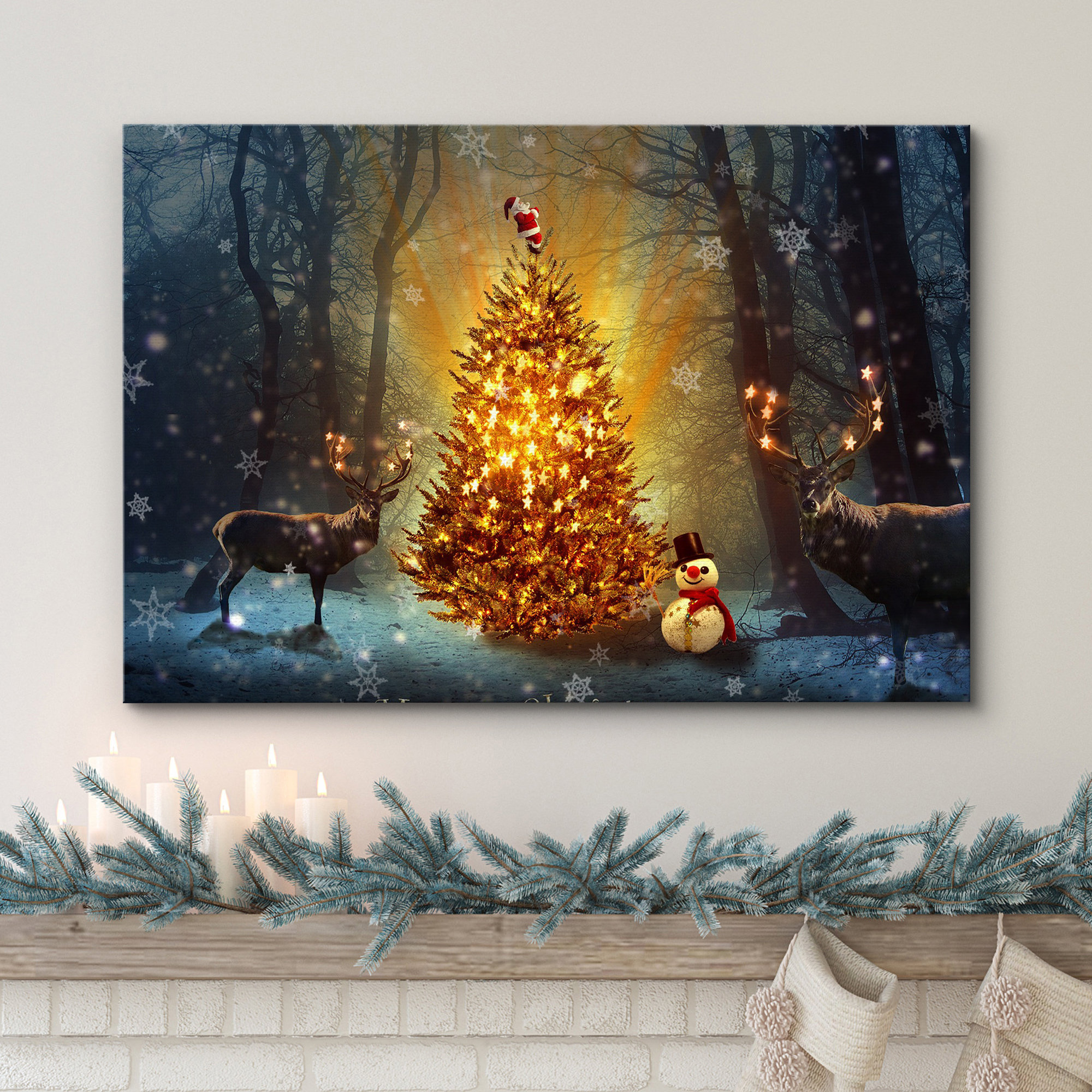 IDEA4WALL Christmas Tree X05 - Wrapped Canvas Graphic Art | Wayfair