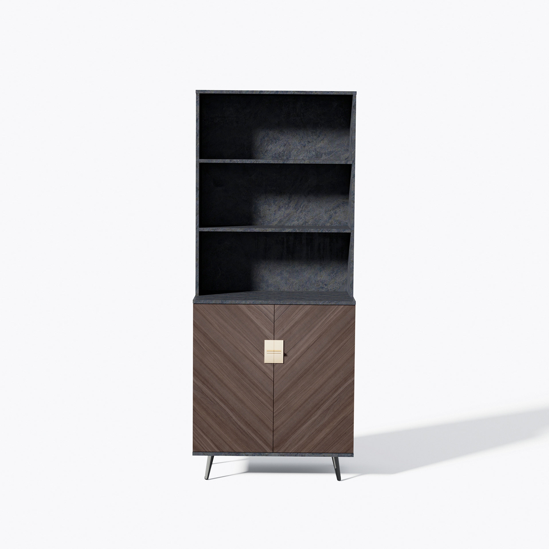 George Oliver Fenske Modern Storage Cabinet with Doors, Bar Cabinet ...