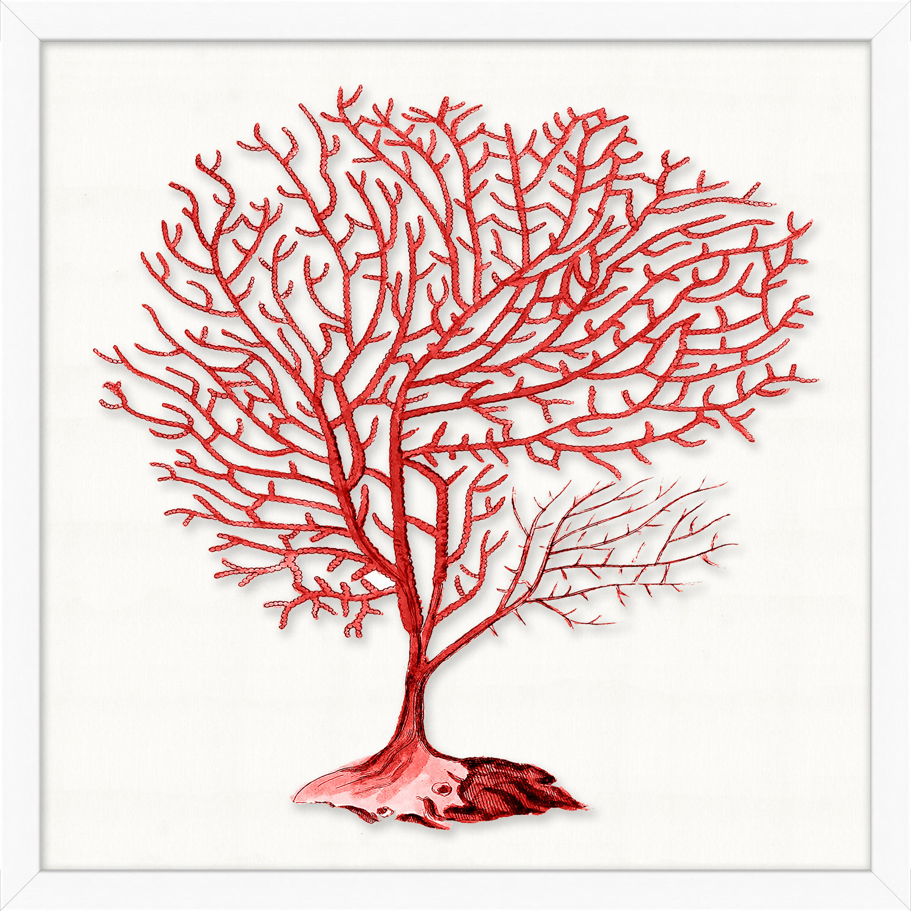 Wendover Art Group Red Branch Coral 2 By Lillian August - Picture Frame ...