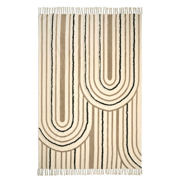 Brayden Studio Antowan Geometric Cotton Area Rug | Wayfair.ie