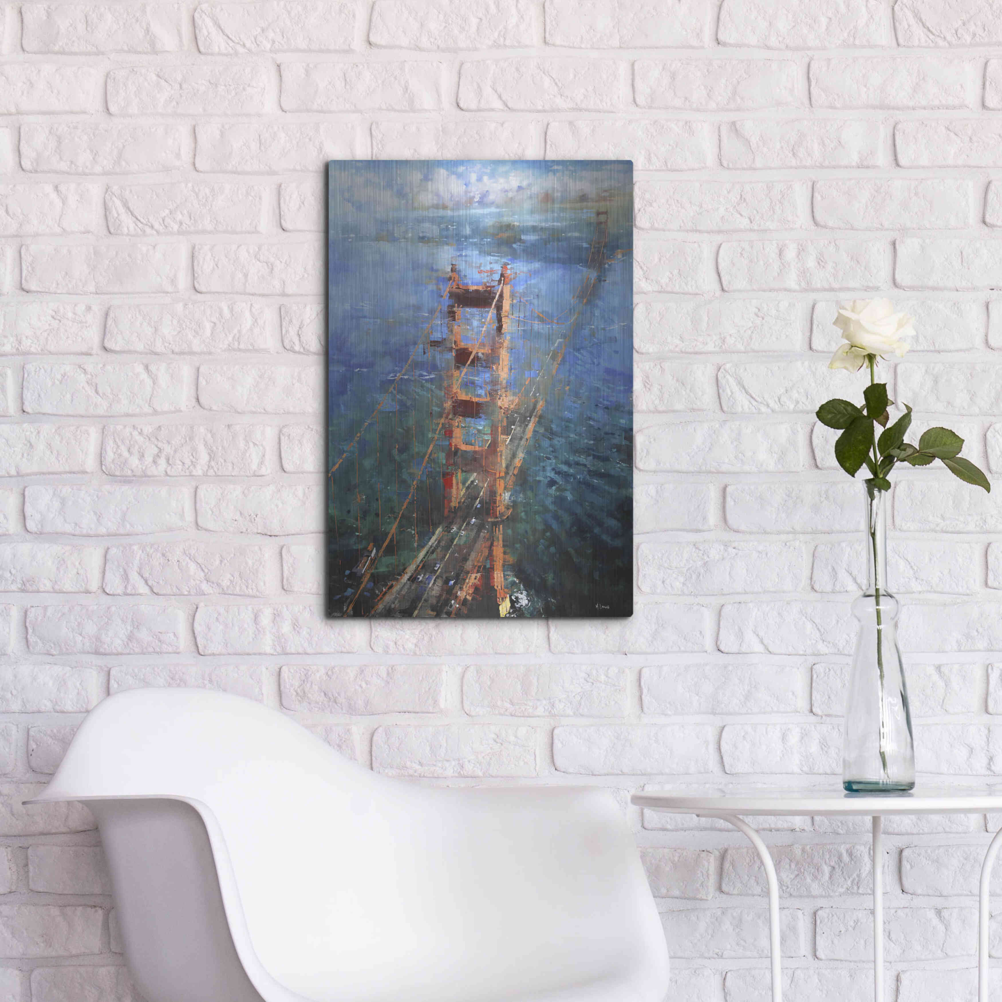 Dovecove Golden Gate Sun by Mark Lague - Unframed Painting | Wayfair