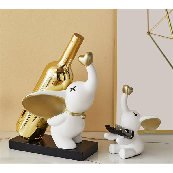 Latitude Run® Heartfelt Elephant Wine Rack | Wayfair