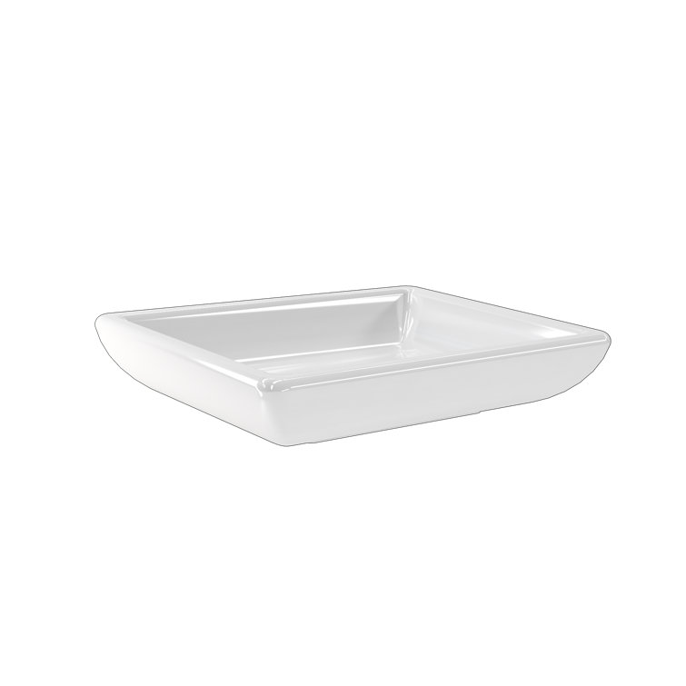 Belfry Bathroom Jamie 500mm L x 100mm W White Ceramic Rectangular Sink ...