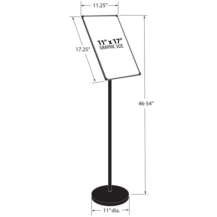 Azar Displays Pedestal Sign Holder for Floor - Wayfair Canada