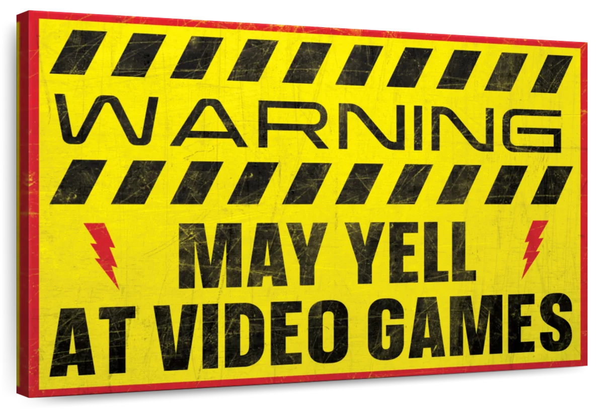 Trinx Gamer Warning Wall Sign | Wayfair
