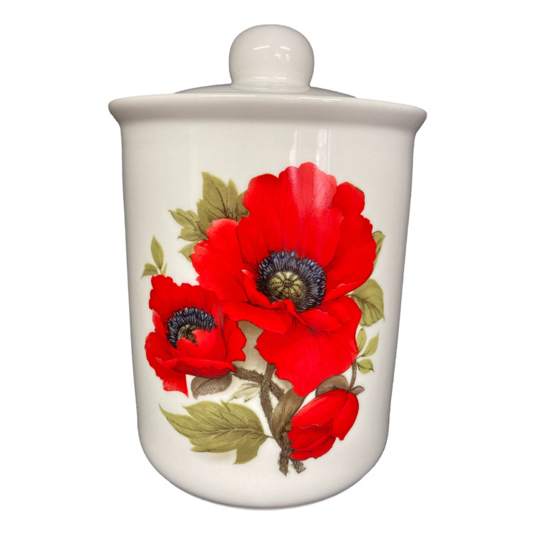 Marlow Home Co. Red Poppy Storage Jar | Wayfair.co.uk