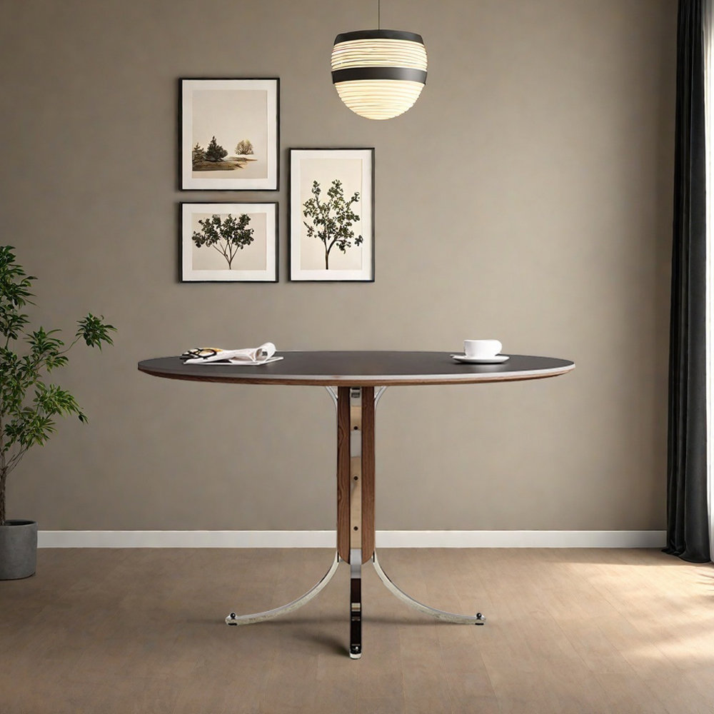 Ivy Bronx Innovative And Sophisticated Round Dining Table | Wayfair