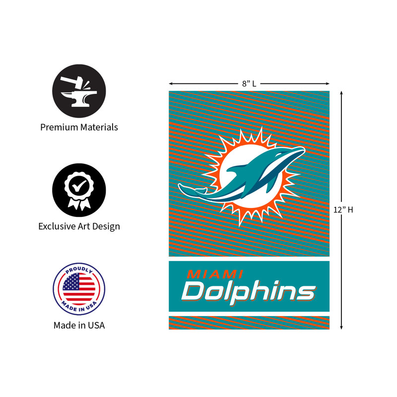 Evergreen Enterprises, Inc Miami Dolphins 8"x 12" Moveable Wall Tile ...