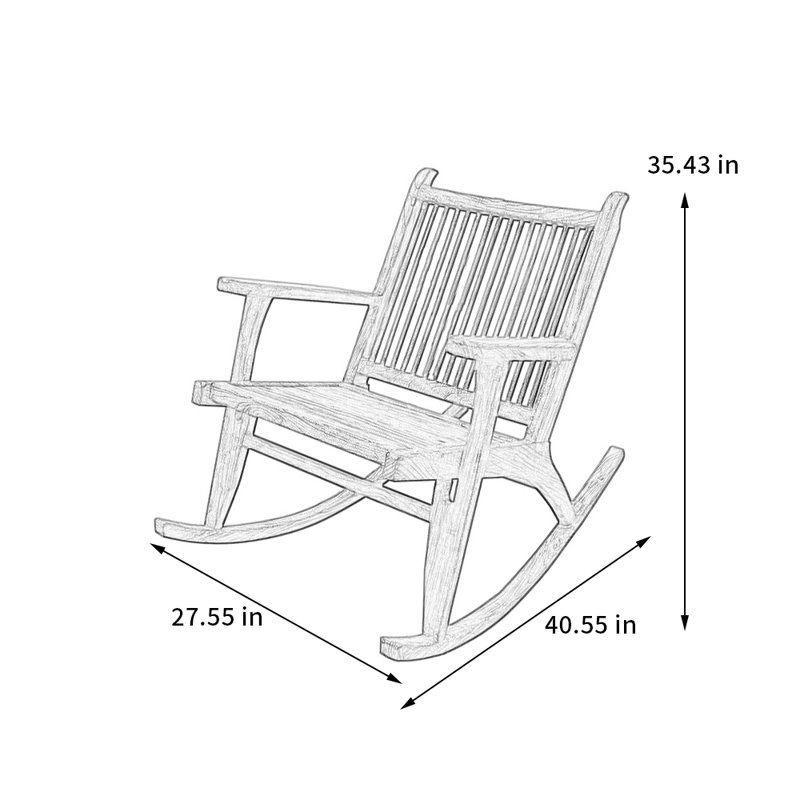 ChairVogue Elm Solid Wood Rocking Chair Solid Wood Rocking Chair | Wayfair