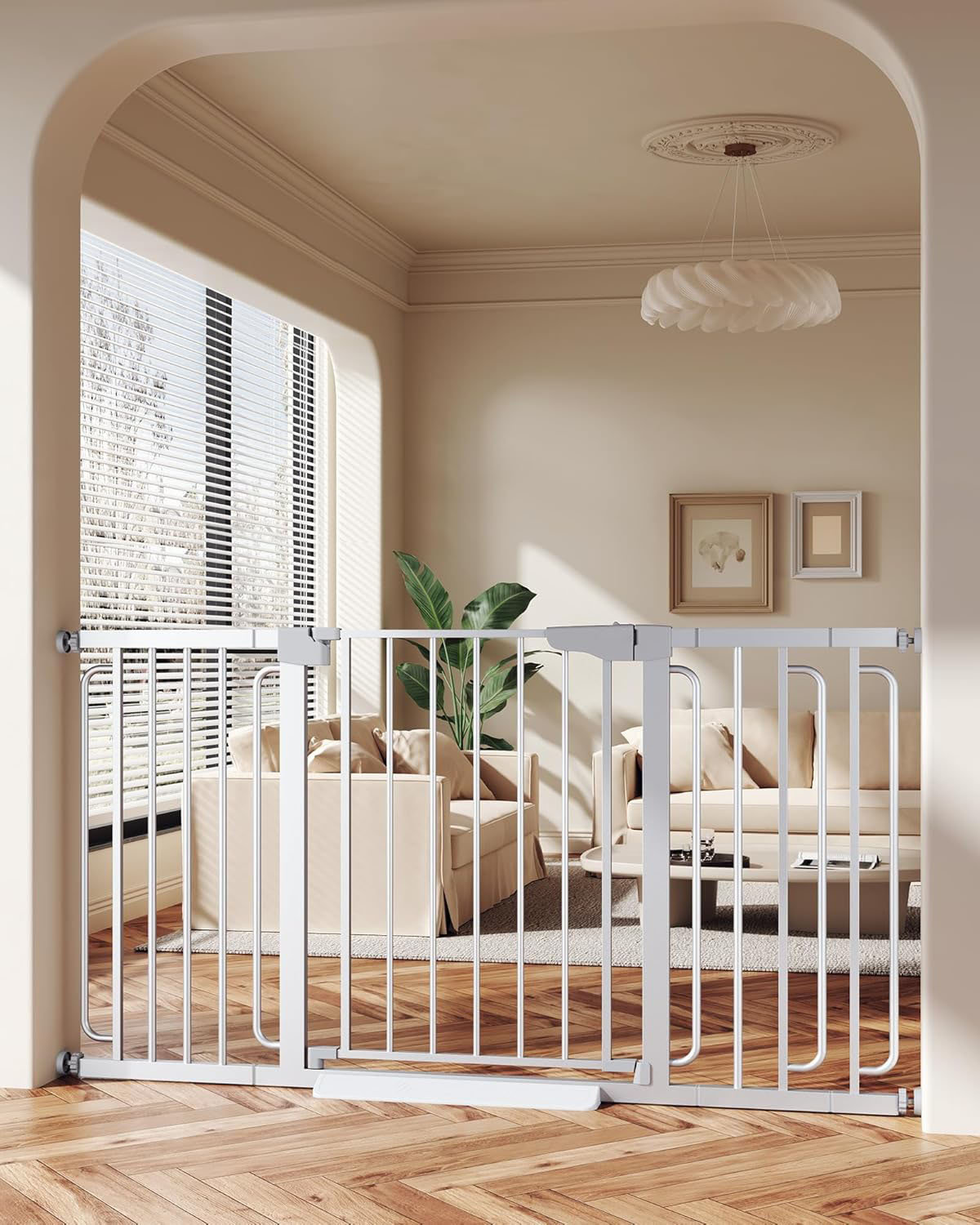 ASTER-FORM CORP 29.7-57" Extra Wide Baby Gate For Stairs, Pressure ...