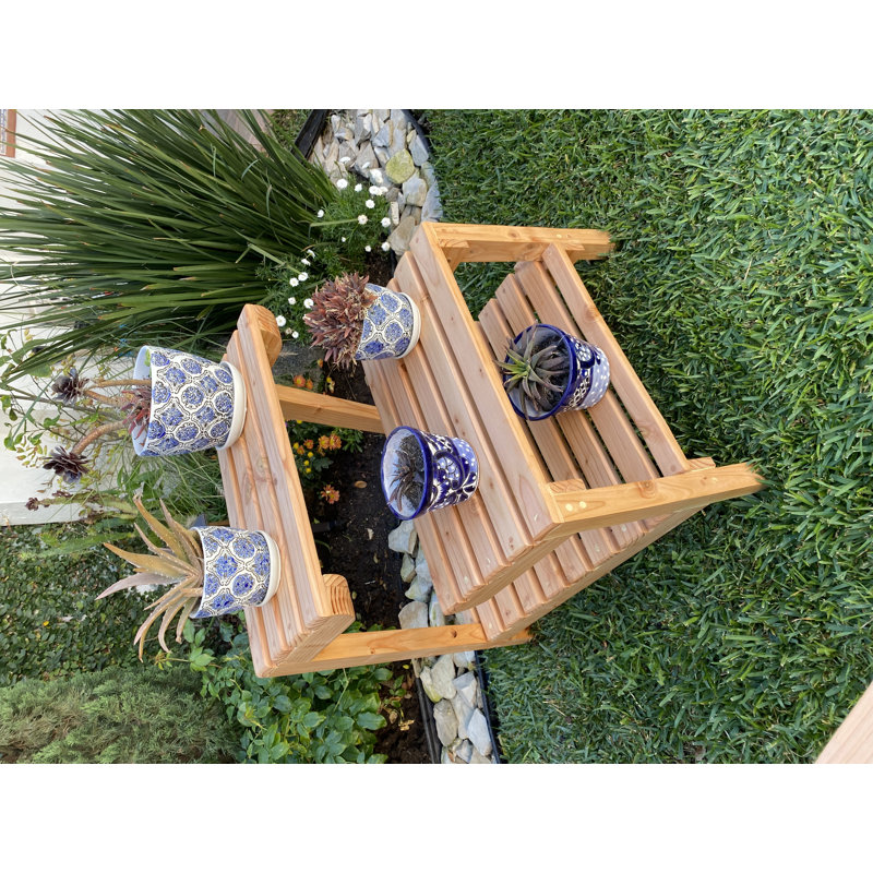 Best Redwood Solid Wood Plant Stand | Wayfair